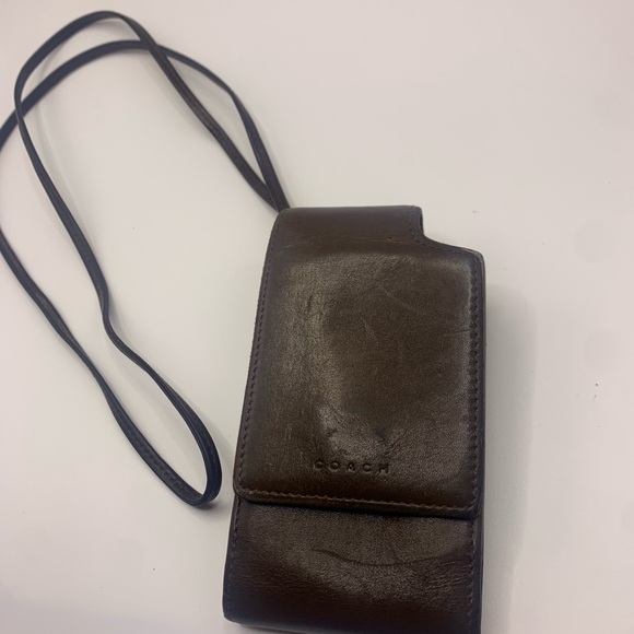 Coach | Cell Phones & Accessories | Coach Brown Leather Flip Phone Case ...